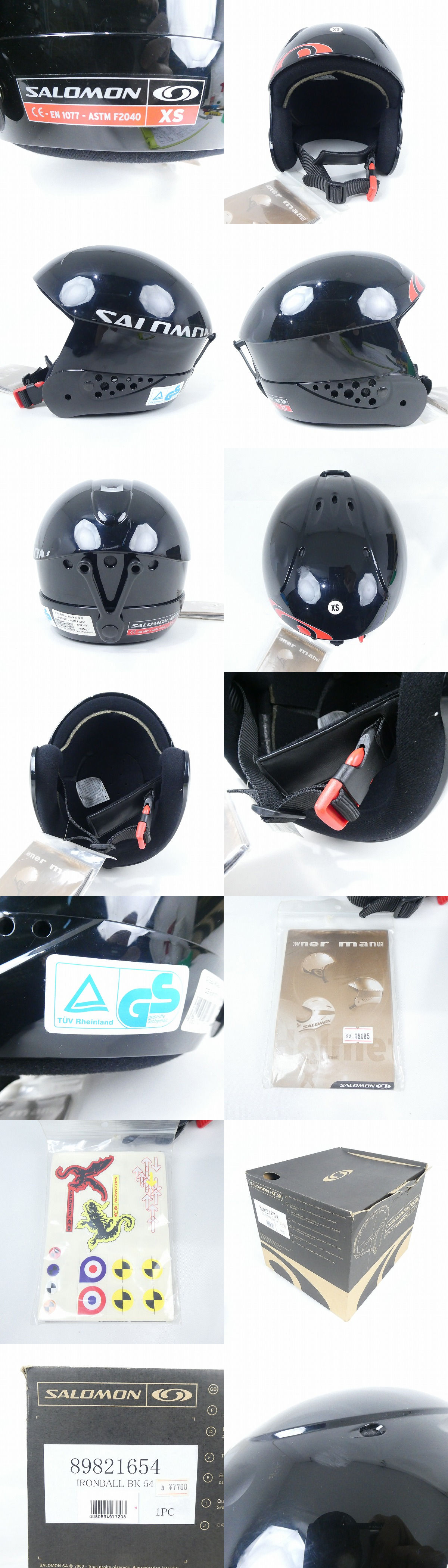 【やや傷や汚れあり】サロモン SALOMON ヘルメット SPEED IRONBALL BLACK 89821654 CE-EN1077 ...